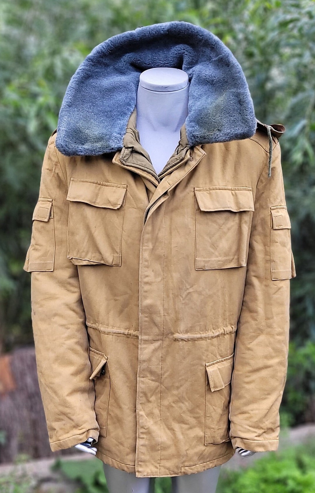 Vintage Military Winter Combat Jacket Afghan With Pistol - Etsy