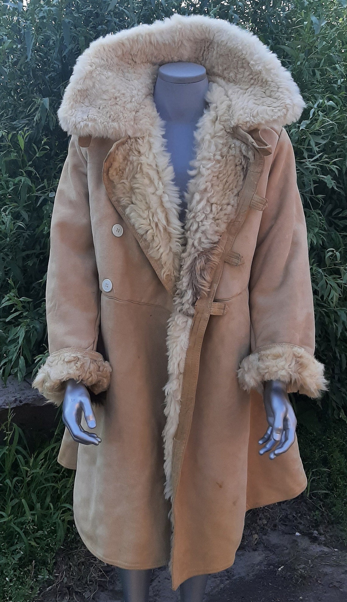 Vintage Rare Military Soviet Fur Coat Natural Sheepskin - Etsy