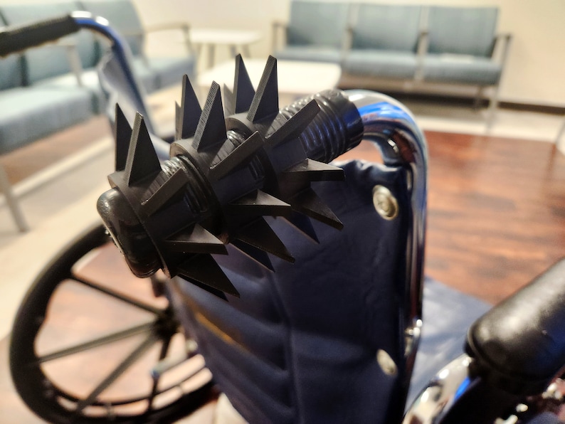 Wheelchair Handle Grip Spikes for Personal Safety, Bolt on & Removable ...