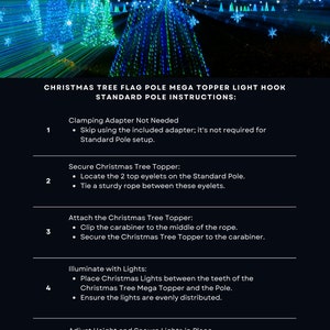 Christmas Tree Flag Pole Mega Topper Light Hook USA - Etsy