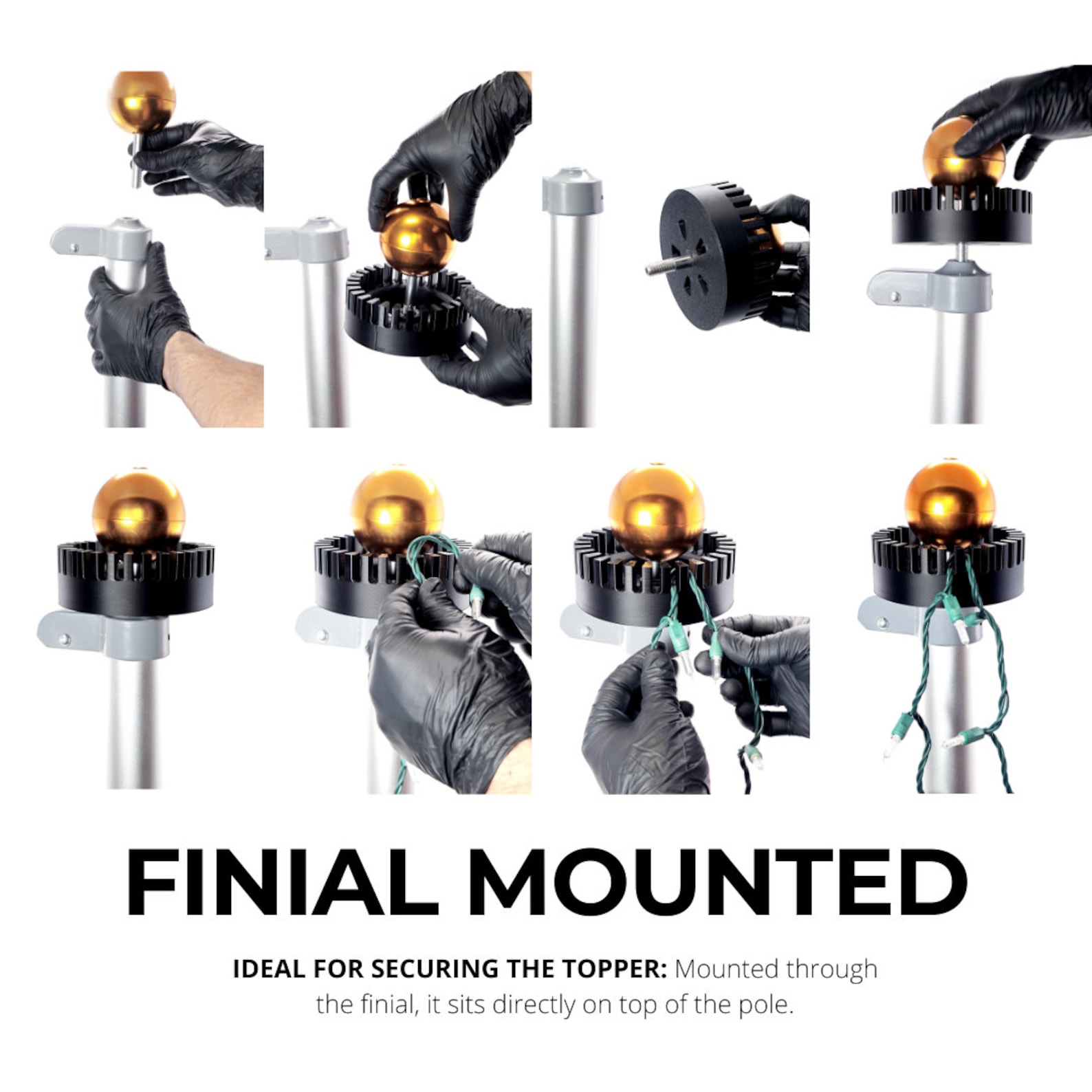 Christmas Tree Flag Pole Mega Topper Light Hook USA - Etsy