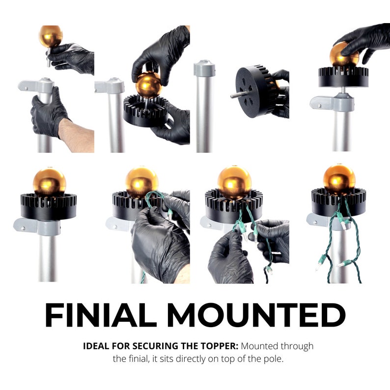 Christmas Tree Flag Pole Mega Topper Light Hook USA - Etsy