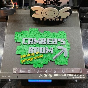 3D Minecraft Name Sign- Minecraft Inspired - Custom Personalized Kids ...