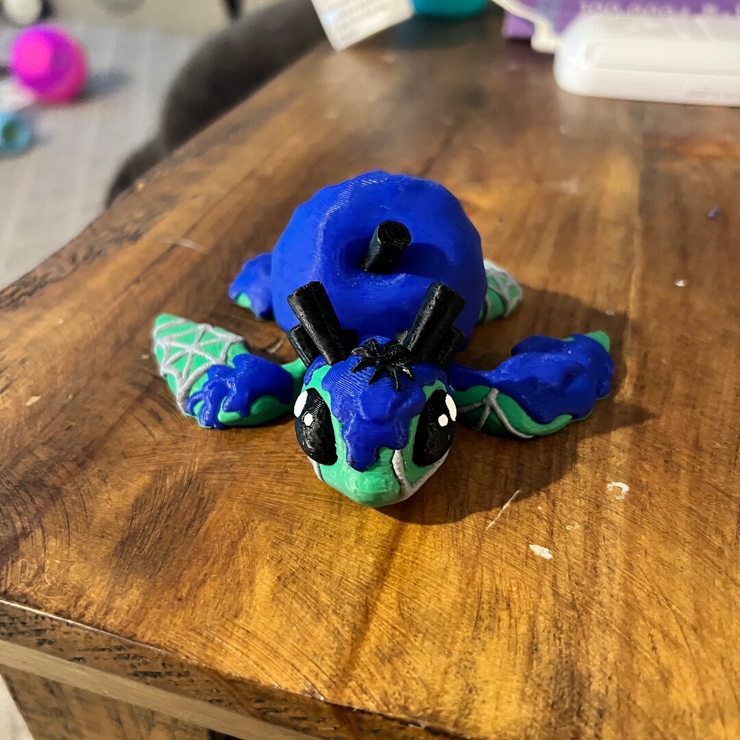 Turtle Poisoned Apple Halloween Fidget - Etsy