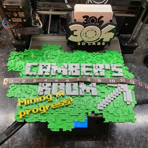 3D Minecraft Name Sign- Minecraft Inspired - Custom Personalized Kids ...