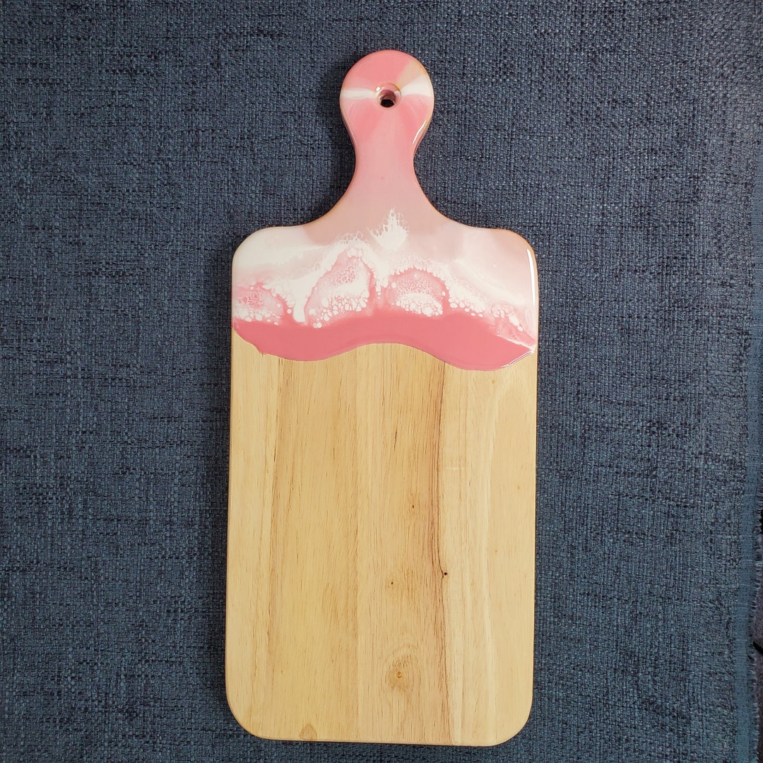 Flamingo Pink & White Design Cutting Board, Charcuterie Board, Serving ...