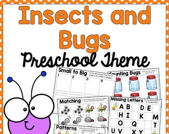 Preschool Bugs and Insects Bundle Preschool Printable Bugs - Etsy