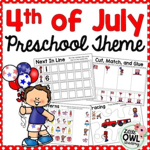 4th of July Preschool Theme - Etsy