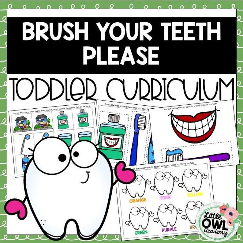 Brush Your Teeth Please Toddler Curriculum - Etsy