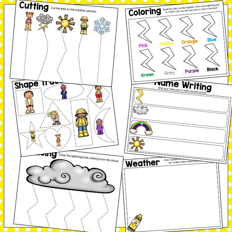 Weather Preschool Theme - Etsy