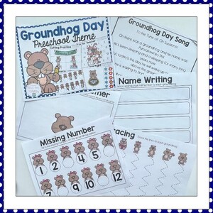 Groundhog Day Preschool Theme - Etsy