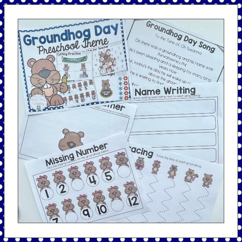 Groundhog Day Preschool Theme - Etsy