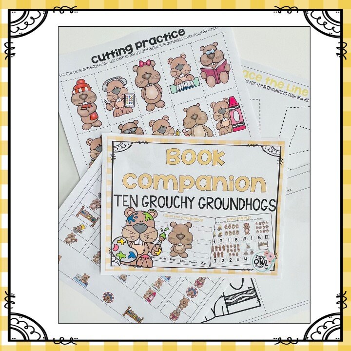 Ten Grouchy Groundhogs Book Companion - Etsy