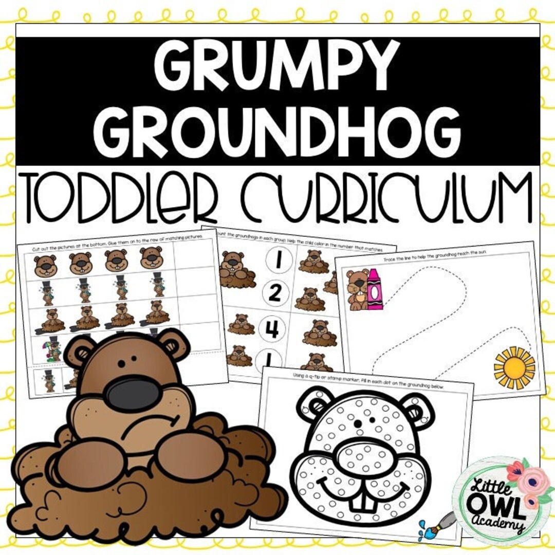 Grumpy Groundhog Toddler Curriculum - Etsy