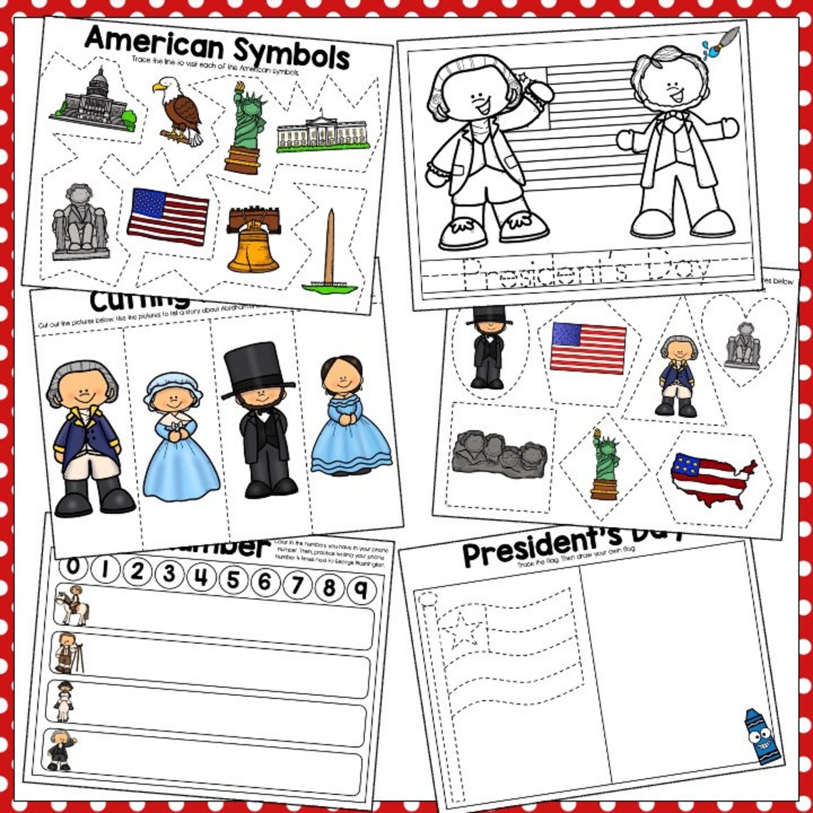 President's Day and American Symbols Preschool Theme - Etsy