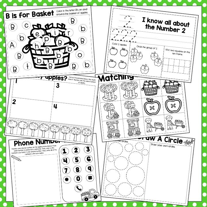 Apple Preschool Theme - Preschool Theme - Apple Preschool - Fall ...