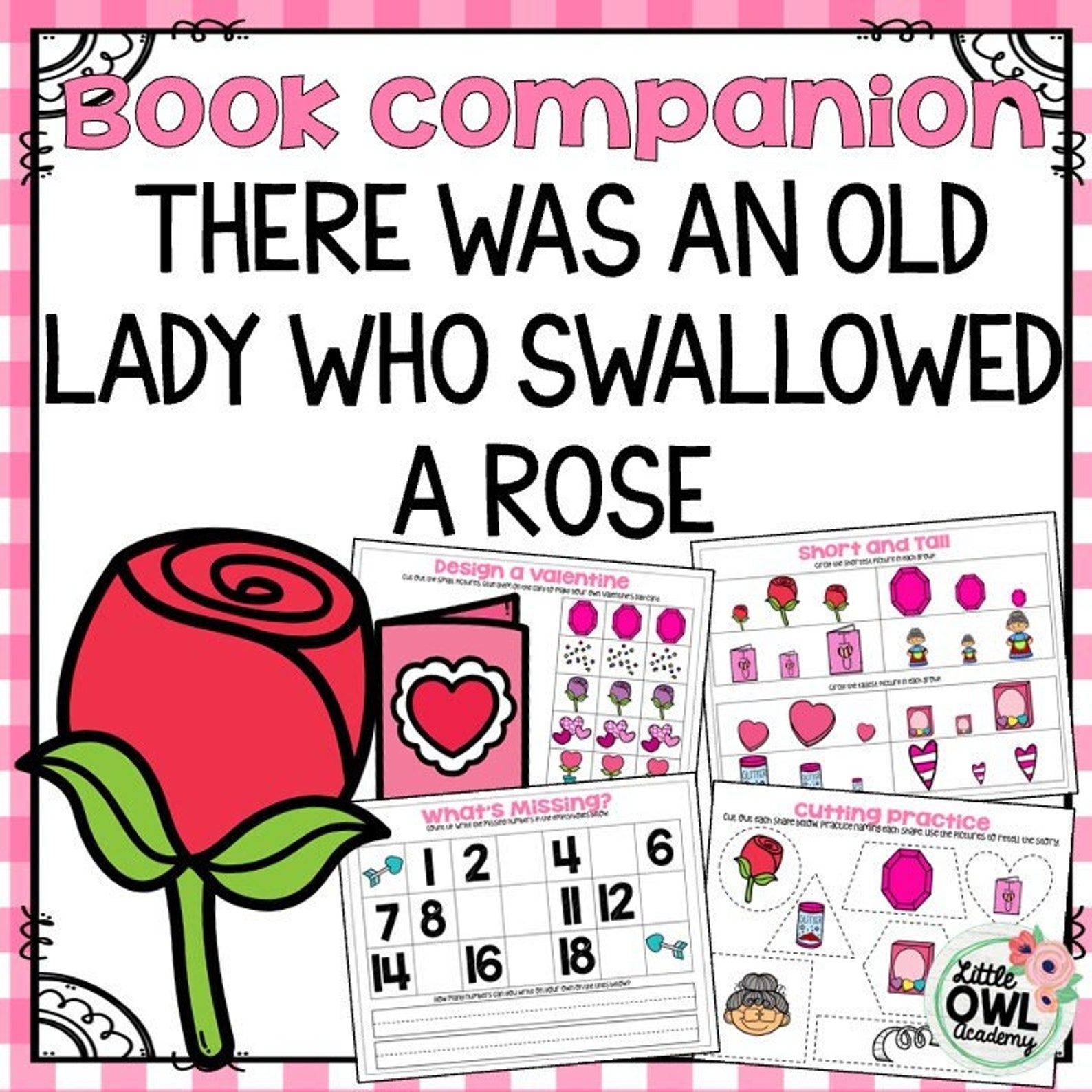 There Was an Old Lady Who Swallowed a Rose Book Companion - Valentine's ...