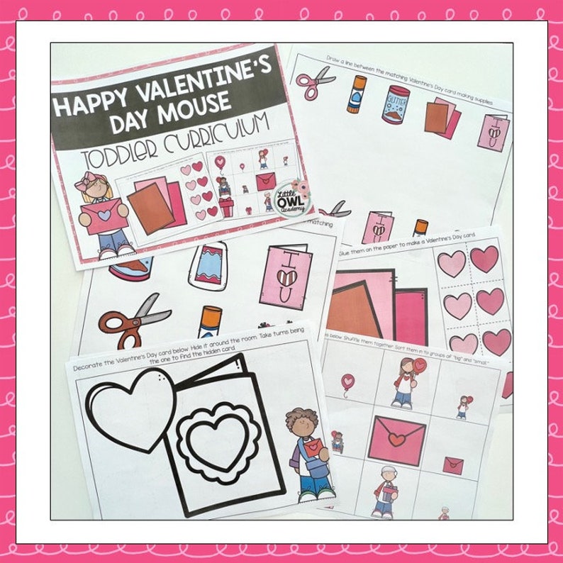 Happy Valentine's Day Mouse Toddler Curriculum - Etsy