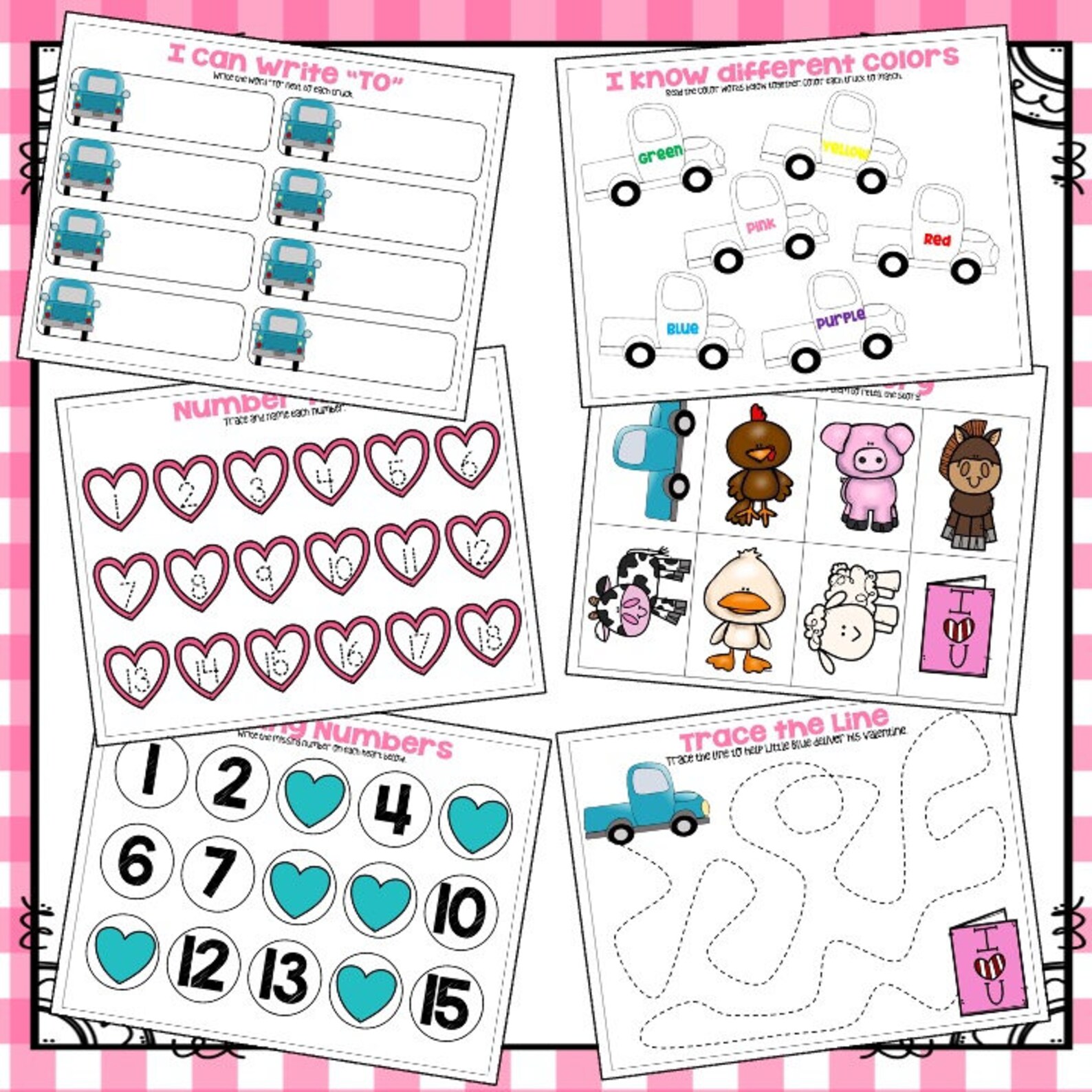 Little Blue Truck's Valentine Book Companion- Valentine's Day Preschool ...