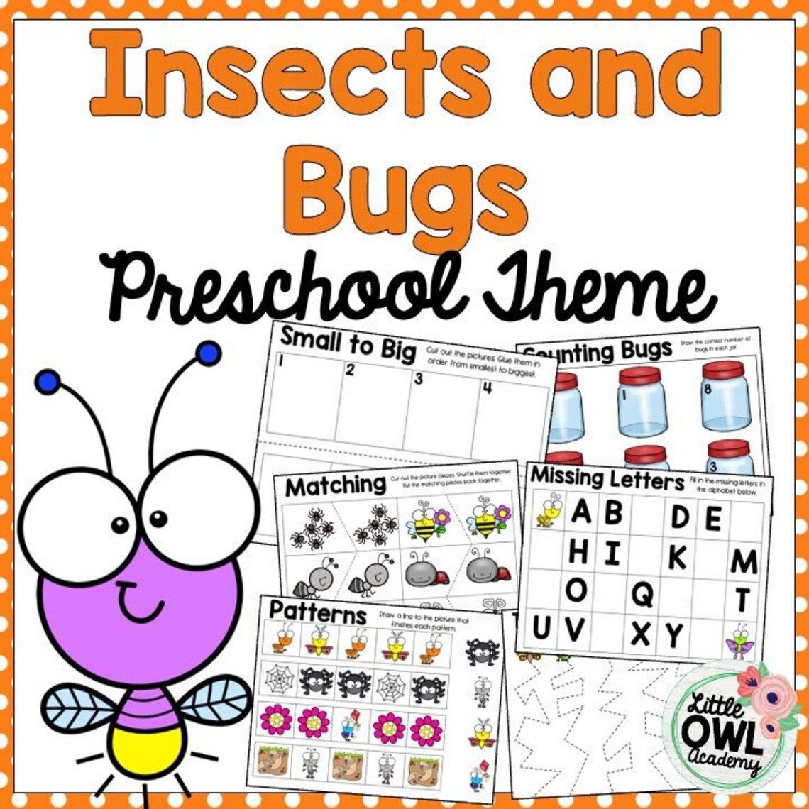 Insects and Bugs Preschool Theme - Etsy
