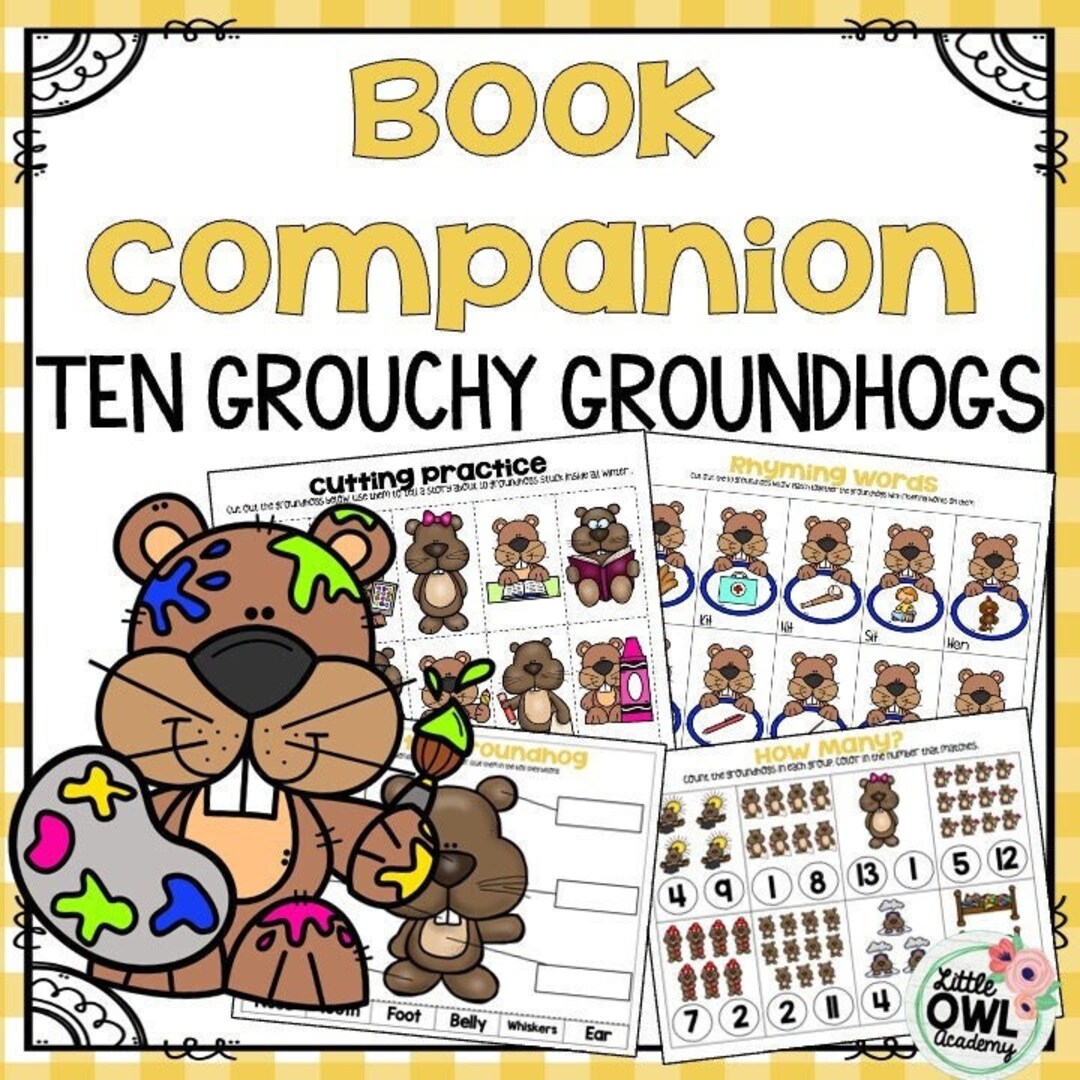 Ten Grouchy Groundhogs Book Companion - Etsy