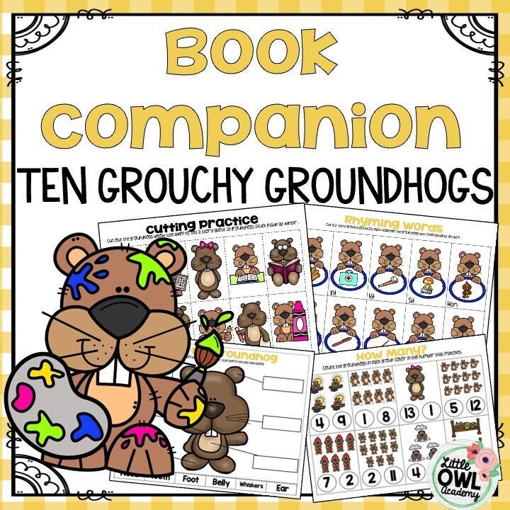 Ten Grouchy Groundhogs Book Companion - Etsy