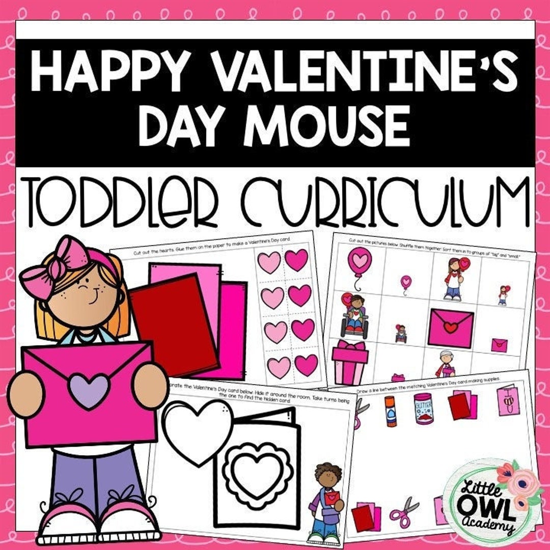 Happy Valentine's Day Mouse Toddler Curriculum - Etsy