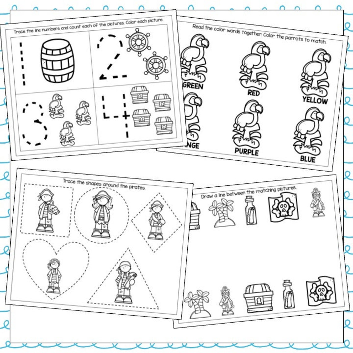 Pirates Go to School Toddler Book Companion - Tot School - Pirates Go ...