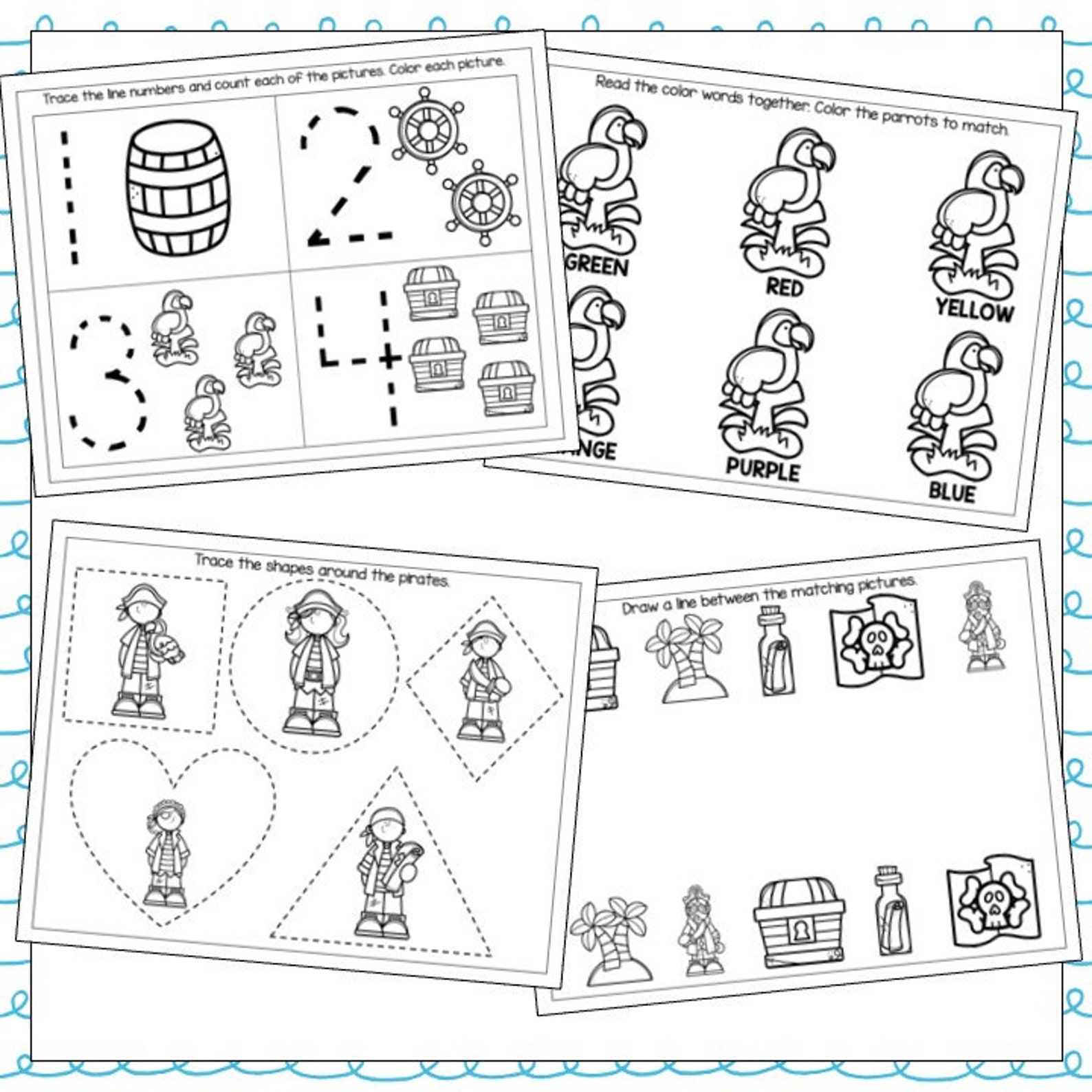 Pirates Go to School Toddler Book Companion - Tot School - Pirates Go ...