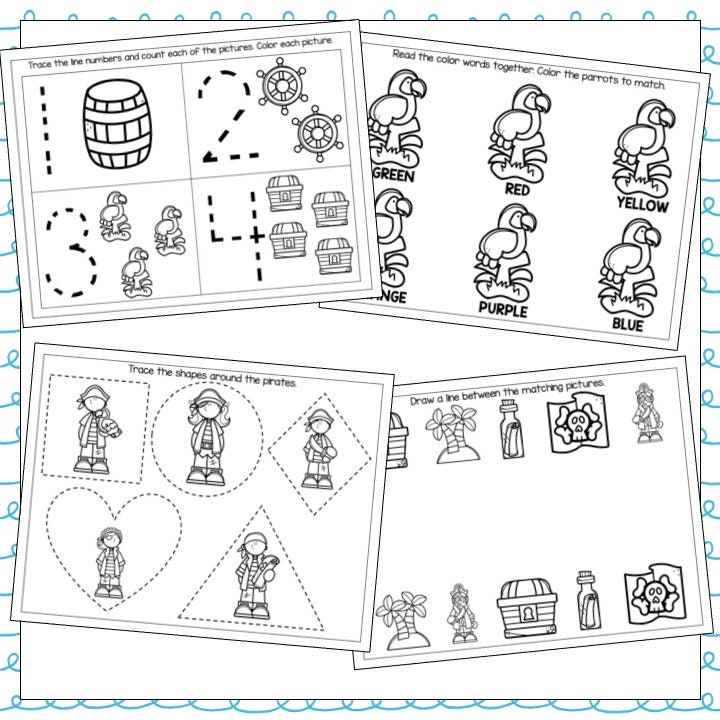 Pirates Go to School Toddler Book Companion - Tot School - Pirates Go ...