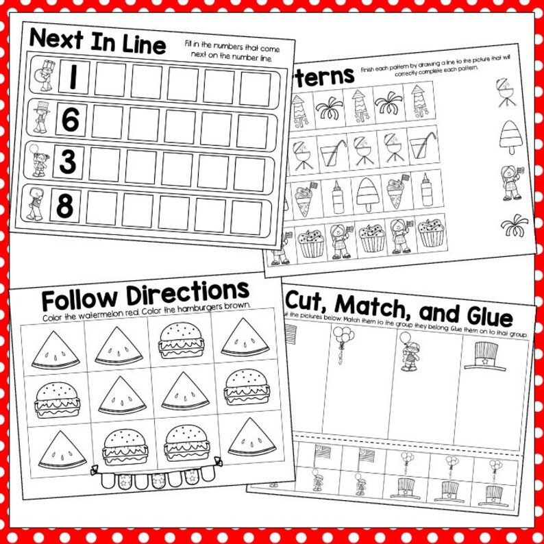 4th of July Preschool Theme - Etsy