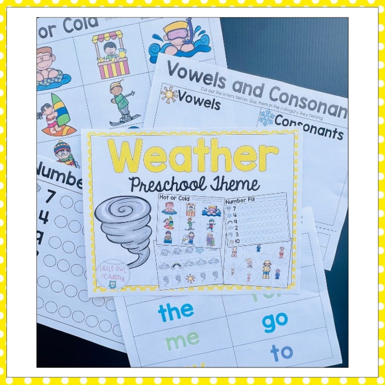 Weather Preschool Theme - Etsy