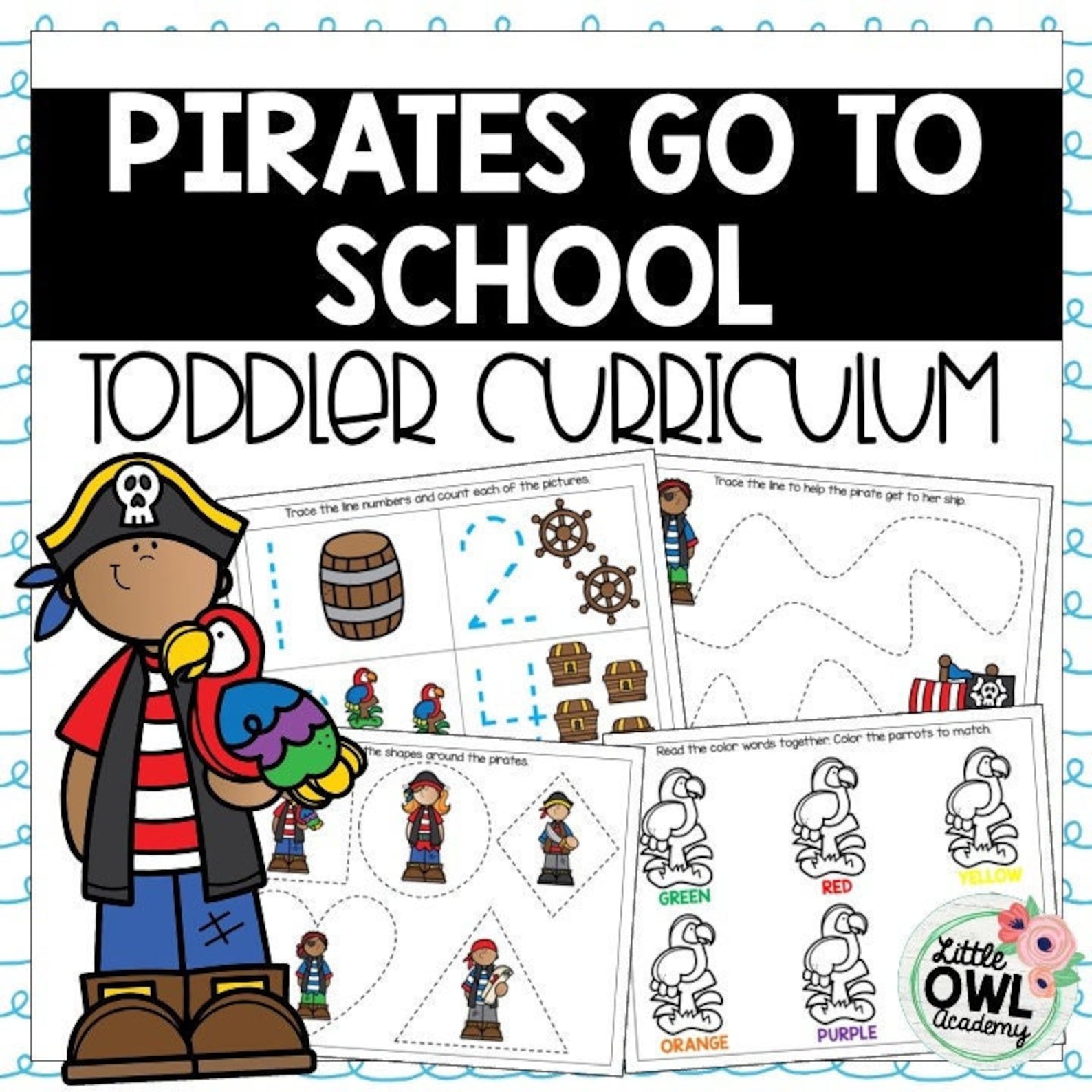Pirates Go to School Toddler Book Companion - Tot School - Pirates Go ...