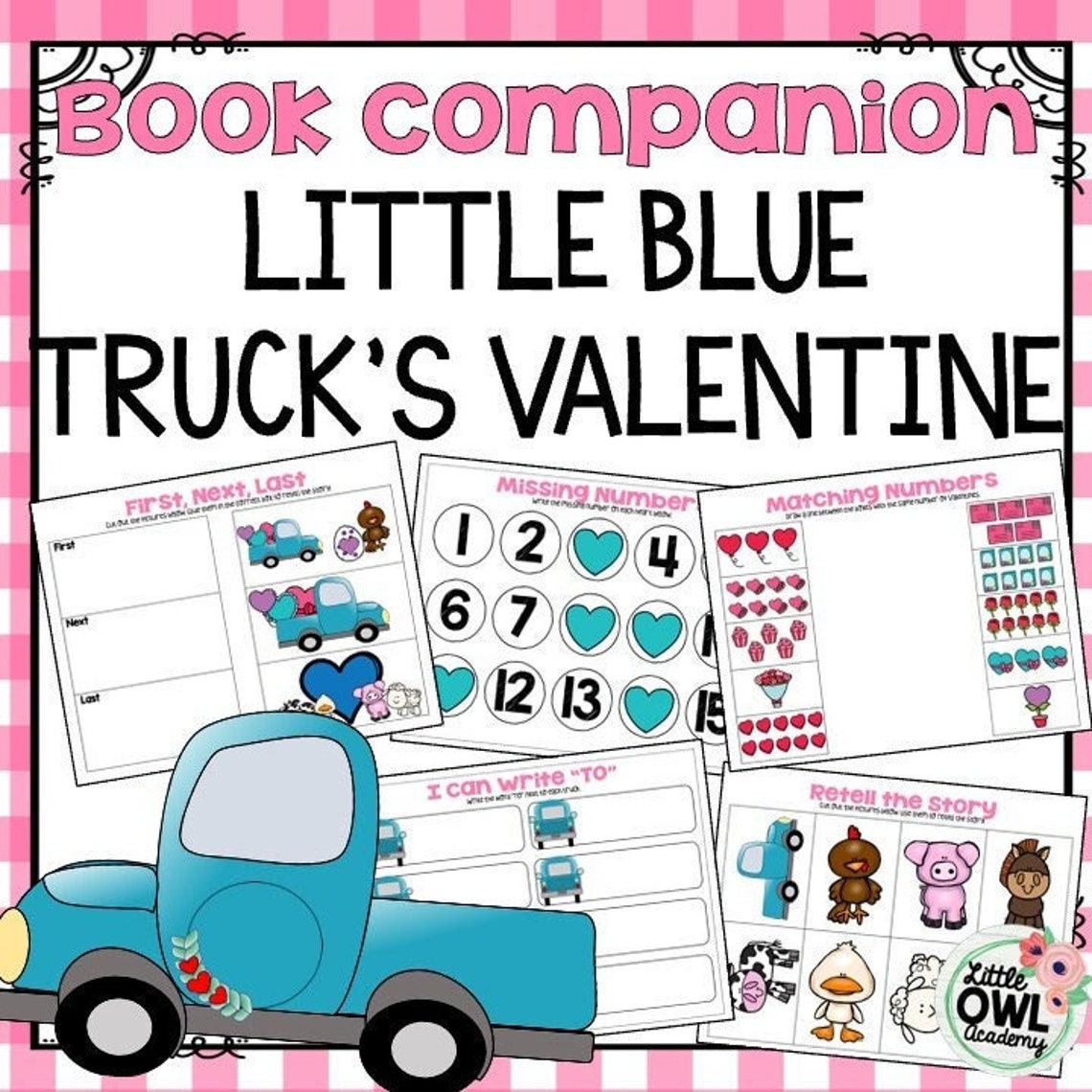 Little Blue Truck's Valentine Book Companion- Valentine's Day Preschool ...