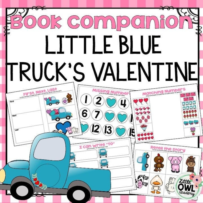 Little Blue Truck's Valentine Book Companion- Valentine's Day Preschool ...