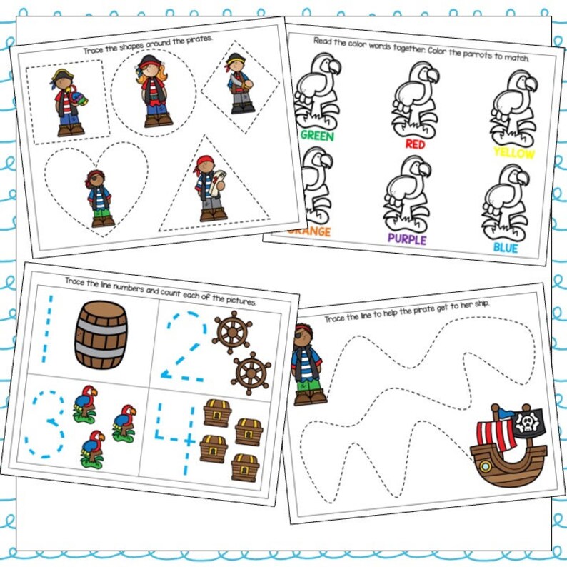 Pirates Go to School Toddler Book Companion - Tot School - Pirates Go ...