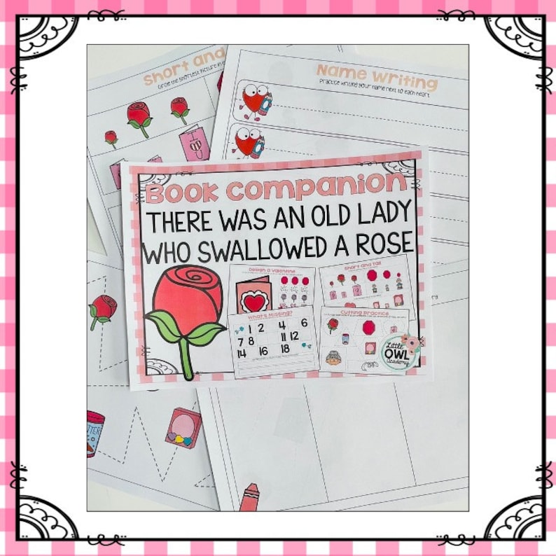 There Was an Old Lady Who Swallowed a Rose Book Companion - Valentine's ...