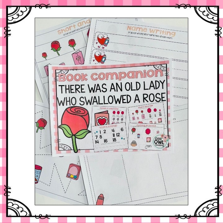 There Was an Old Lady Who Swallowed a Rose Book Companion - Valentine's ...