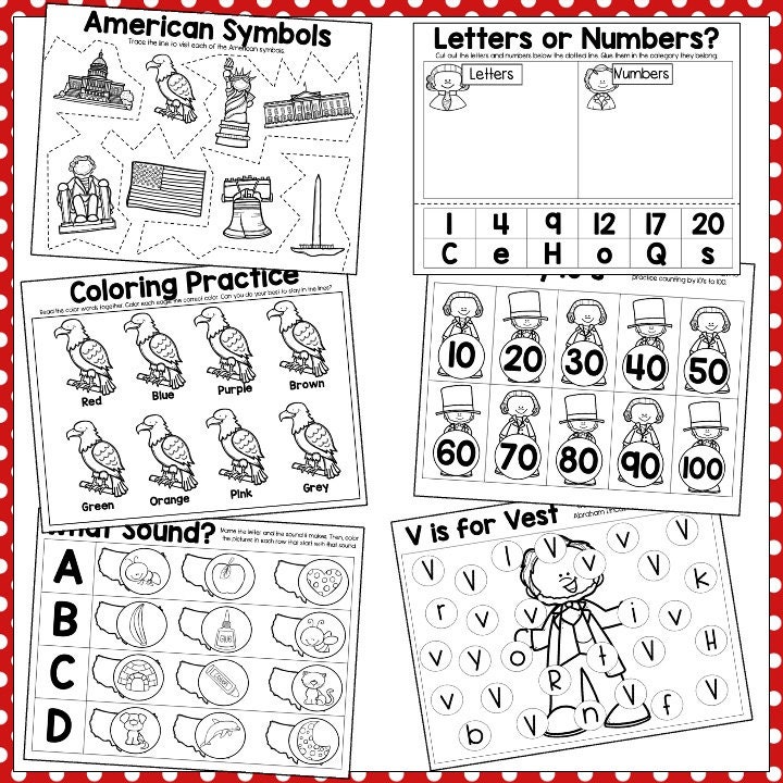 President's Day and American Symbols Preschool Theme - Etsy