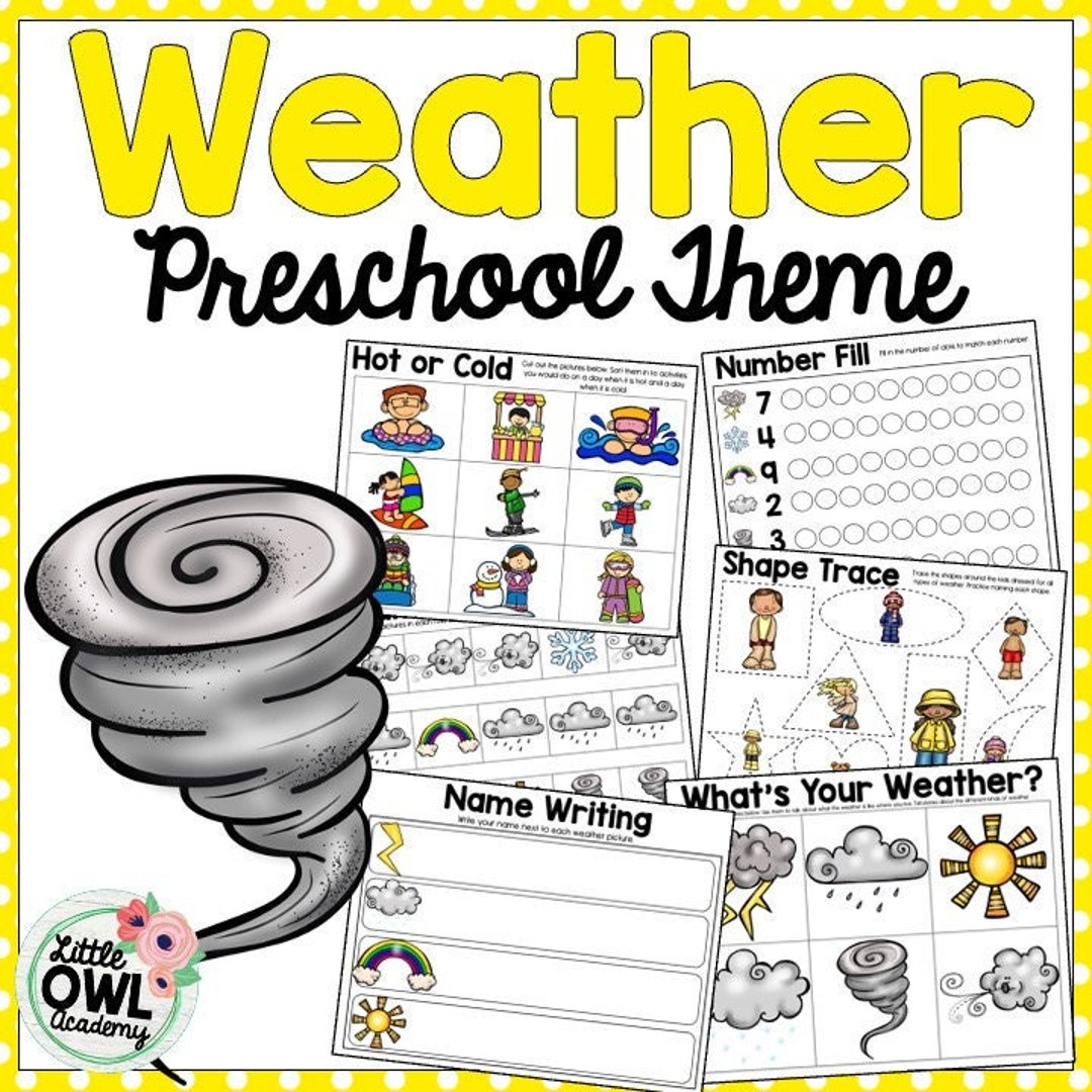 Weather Preschool Theme - Etsy