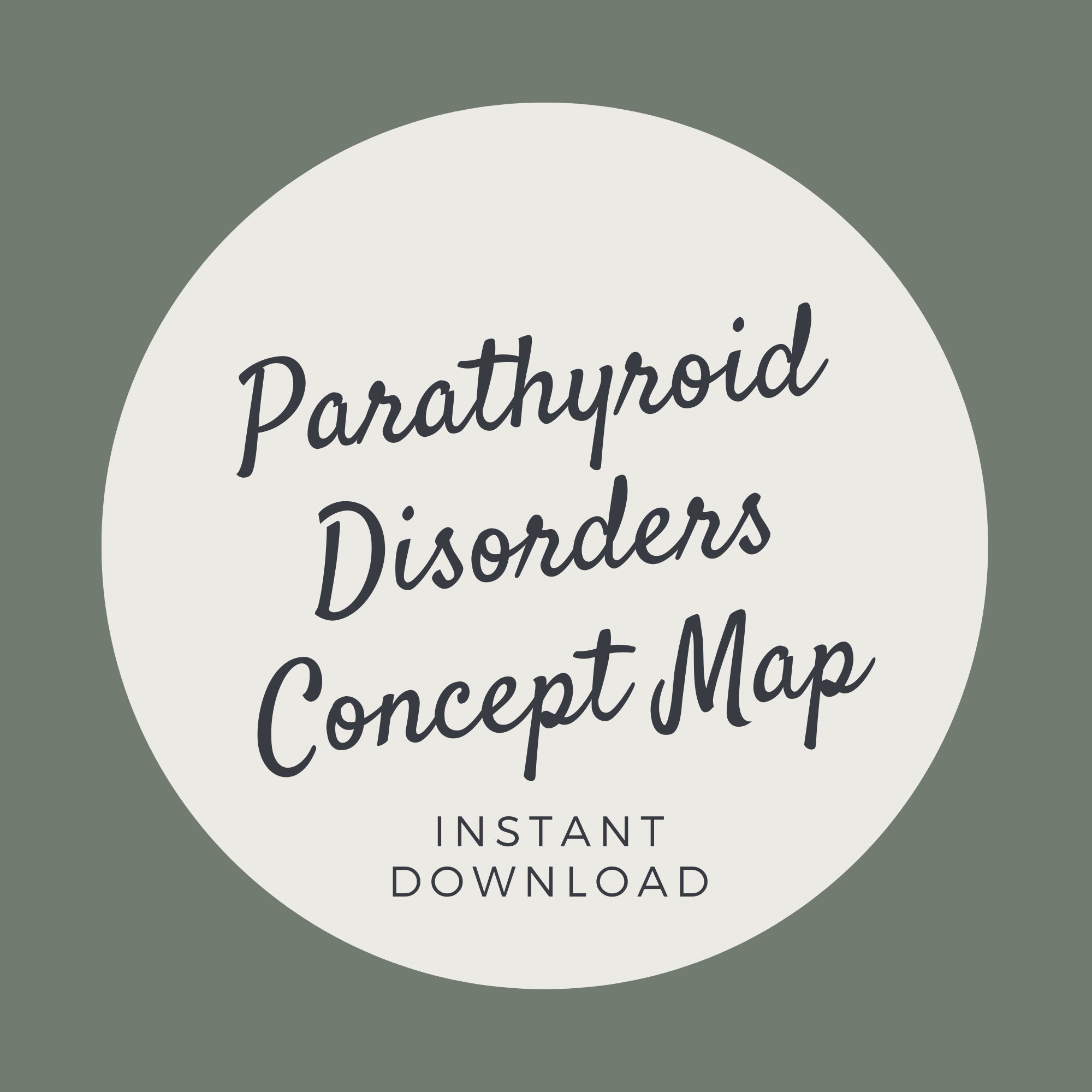Parathyroid Disorders Concept Map NCLEX Study Guide Nursing School Help Nurse Concept Map ...