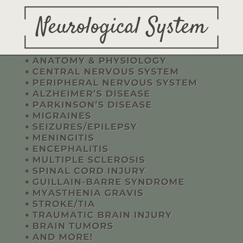 Neurological System Review | Nursing Program Study Guide | NCLEX Prep ...