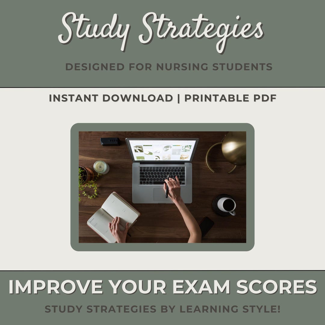 Study Strategies for Nursing Students | Study Tips | Learning Style - Etsy