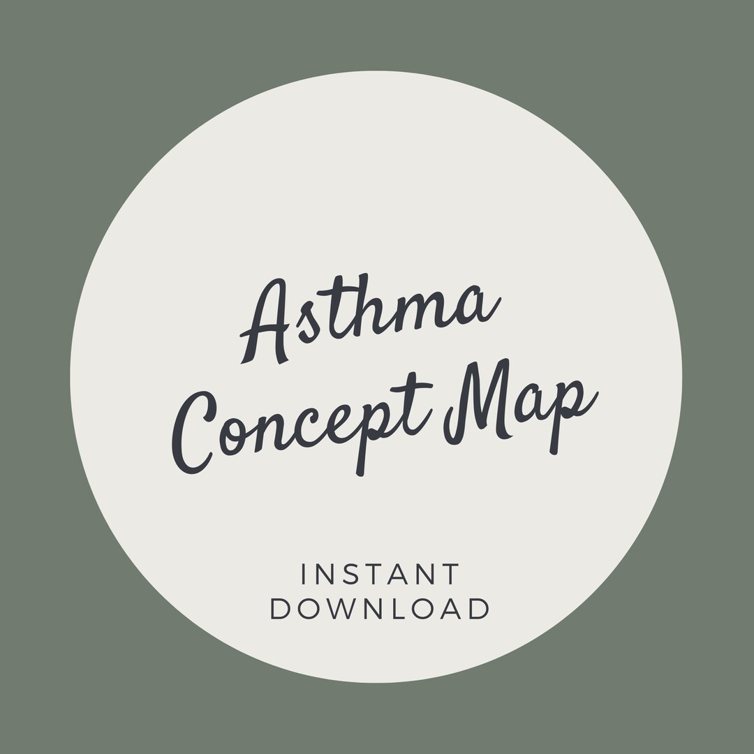 Asthma Concept Map NCLEX Study Guide Nursing School Help Nurse Concept ...