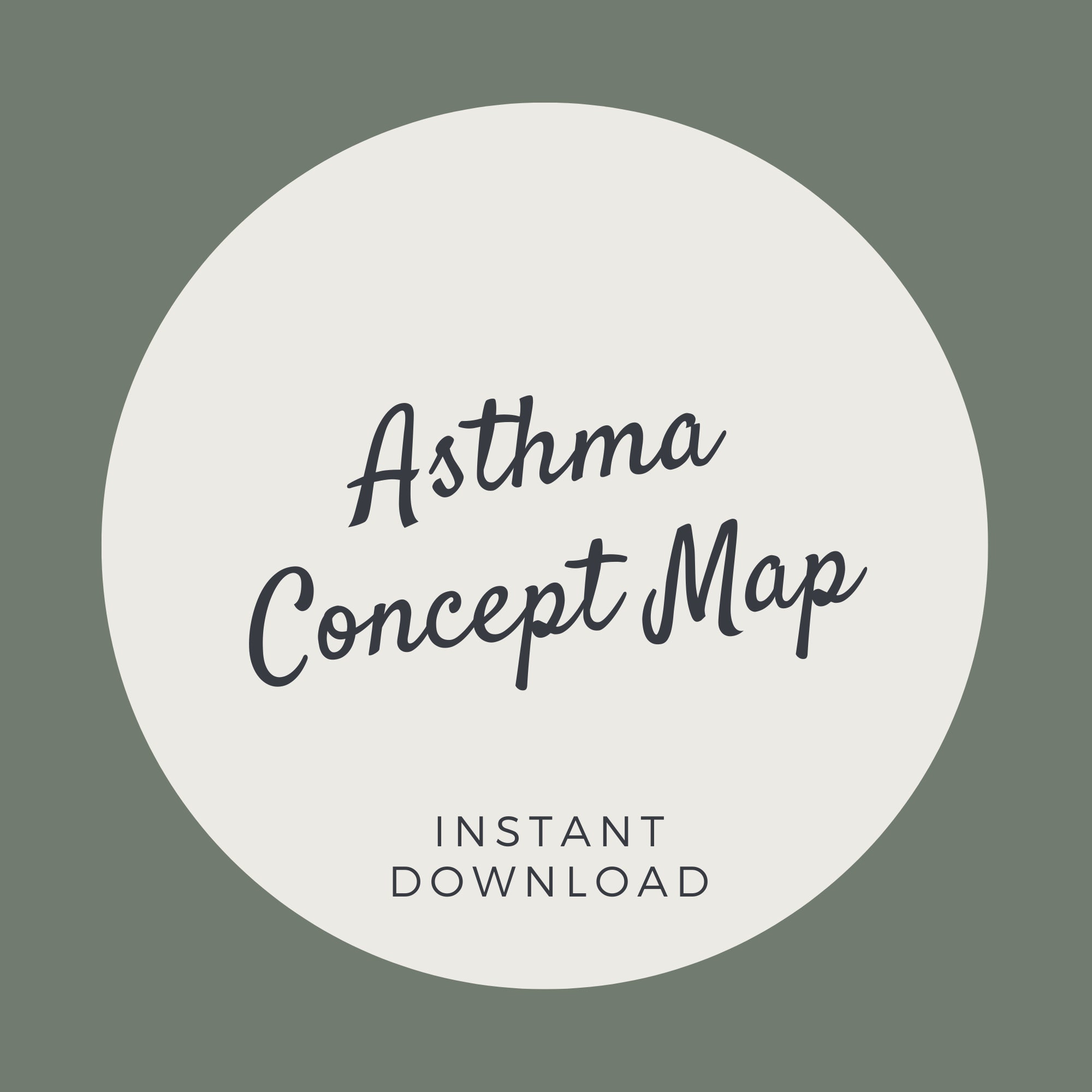 Asthma Concept Map NCLEX Study Guide Nursing School Help Nurse Concept ...