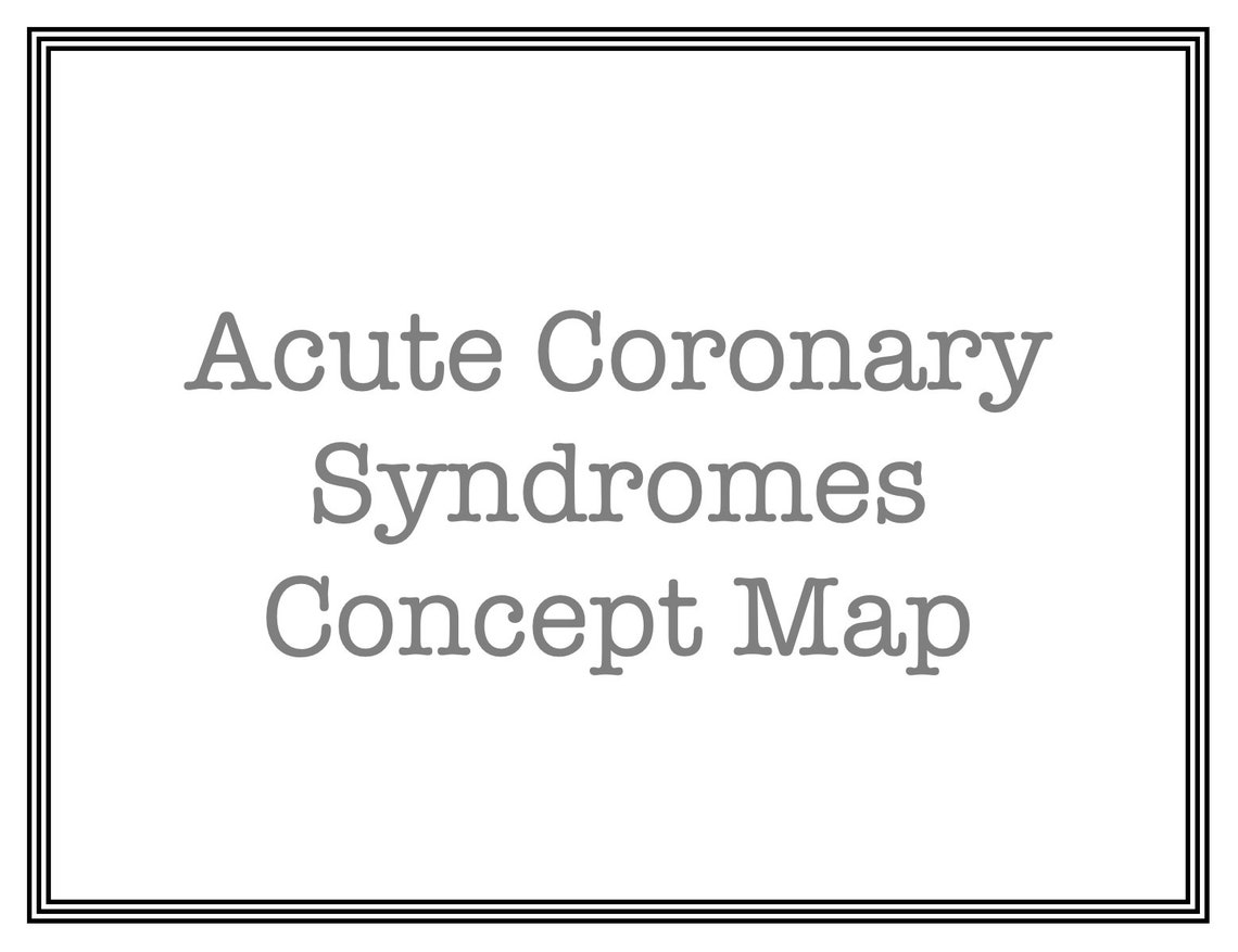 Coronary Artery Disease Concept Map - Map