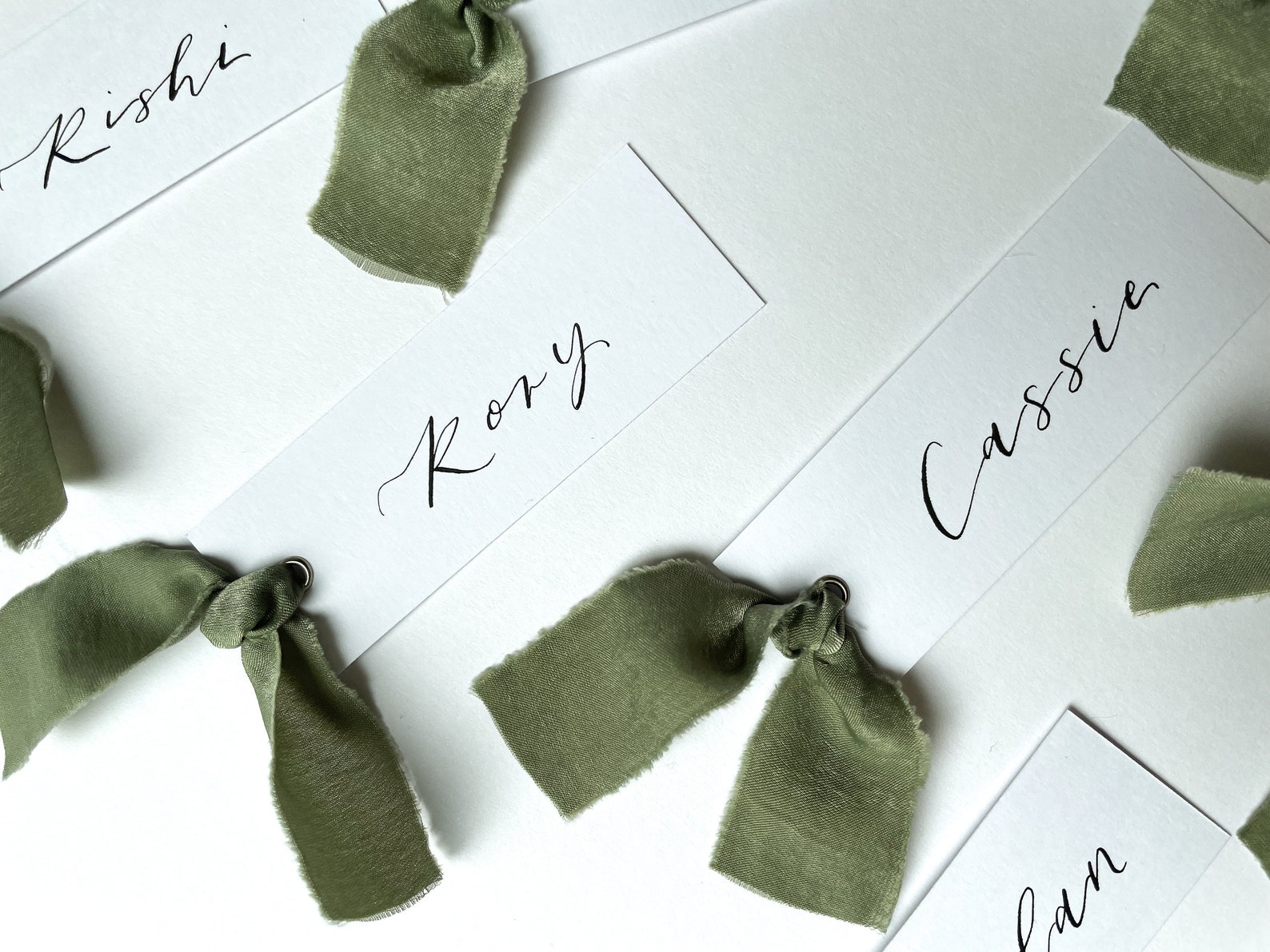 Calligraphy Wedding Place Name Card White Card With - Etsy UK