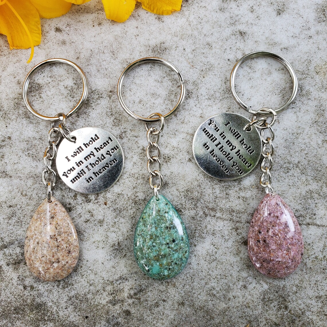 Cremation Tear Drop Keychain Memorial Keychain - Etsy