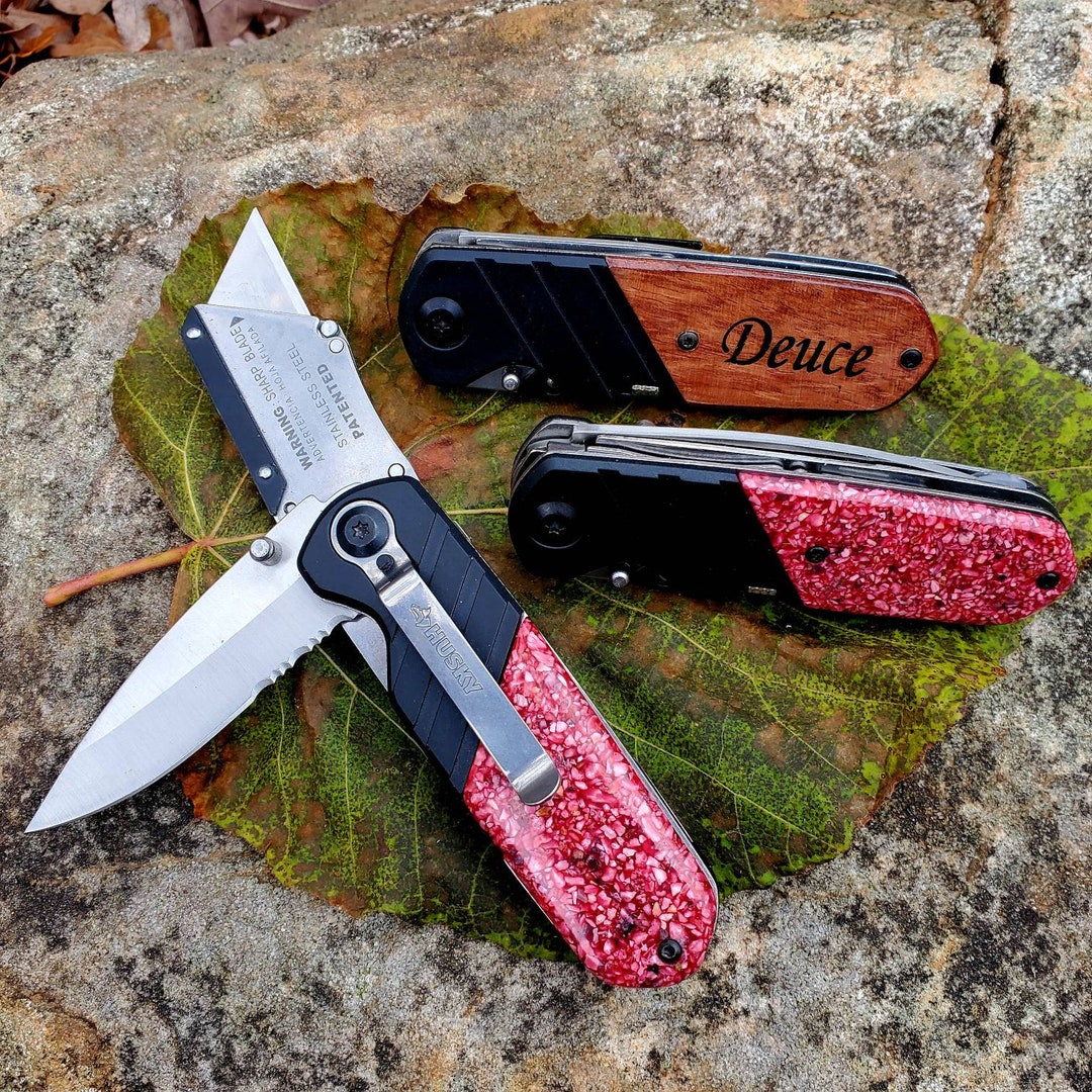 Cremate Limited Husky Brand Knife / Box Cutter, Engraved Option, Double ...