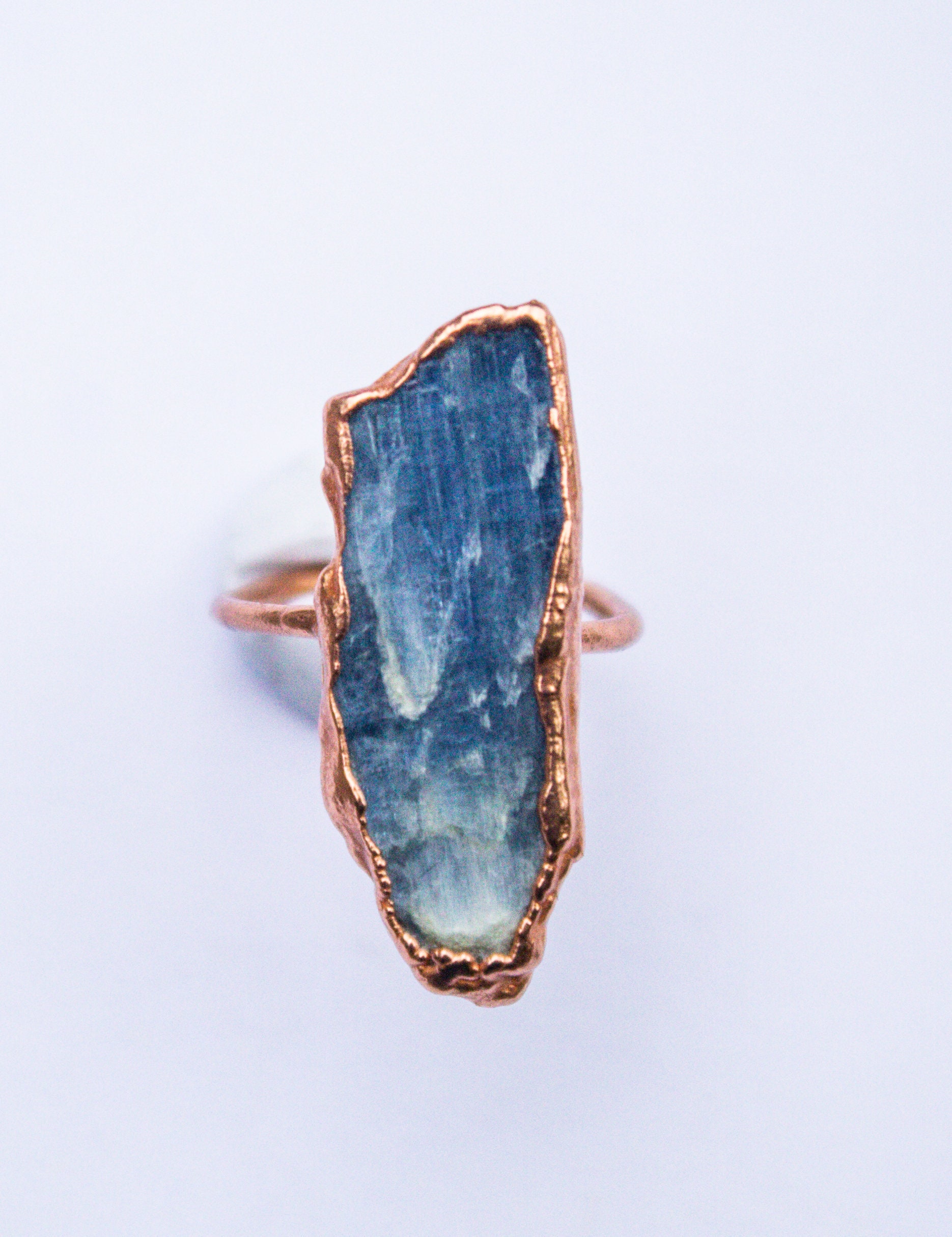 Raw Kyanite Copper Ring - Etsy